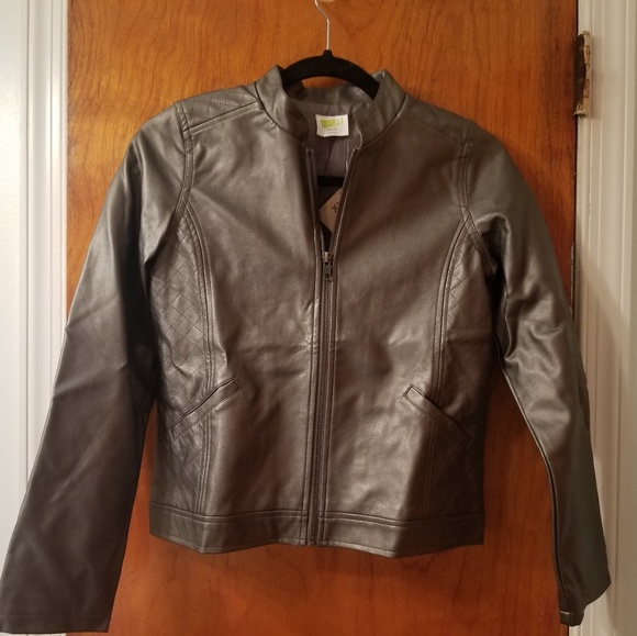 Crazy 8 | Jackets & Coats | Pewter Faux Leather Jacket | Poshmark